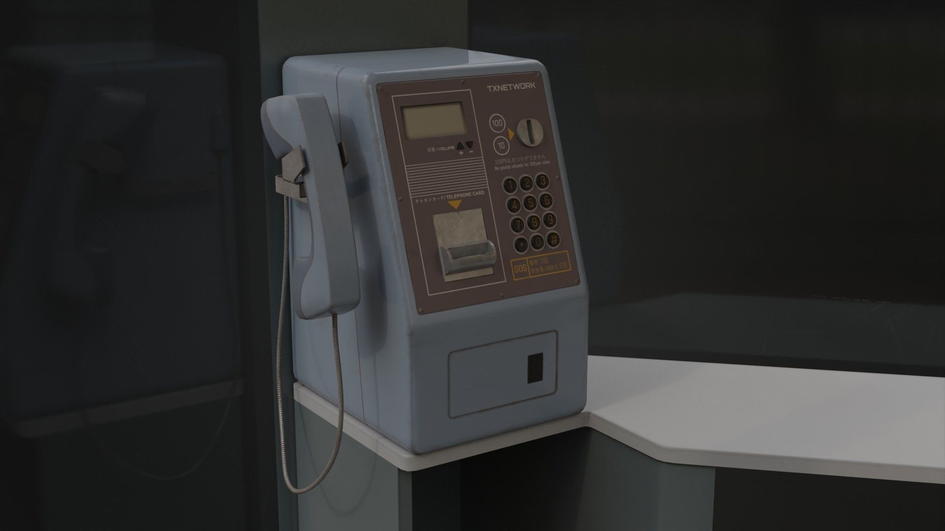 3D model Japanese Phone box public telephone VR / AR / low-poly | CGTrader