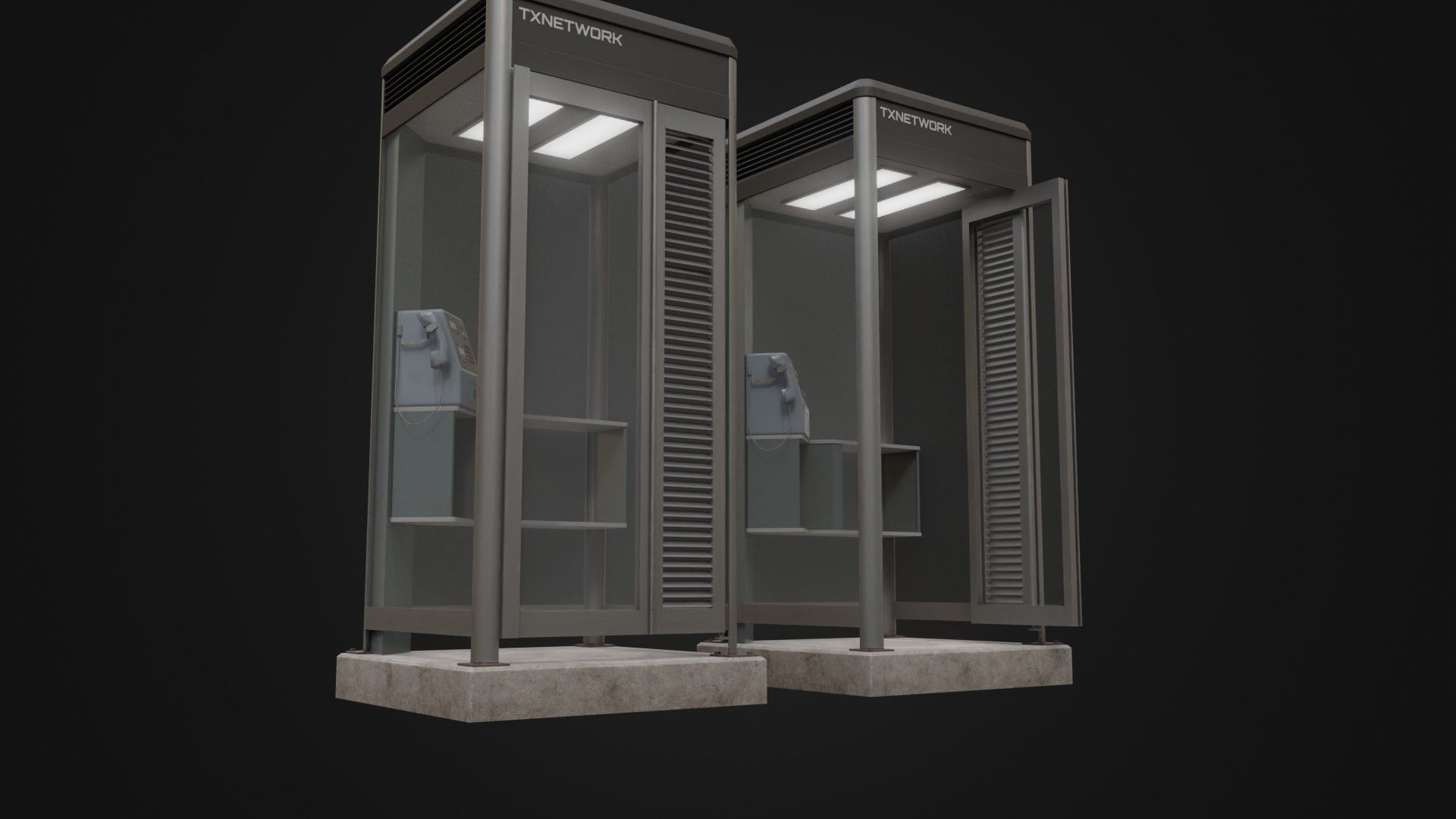 3D model Japanese Phone box public telephone VR / AR / low-poly | CGTrader