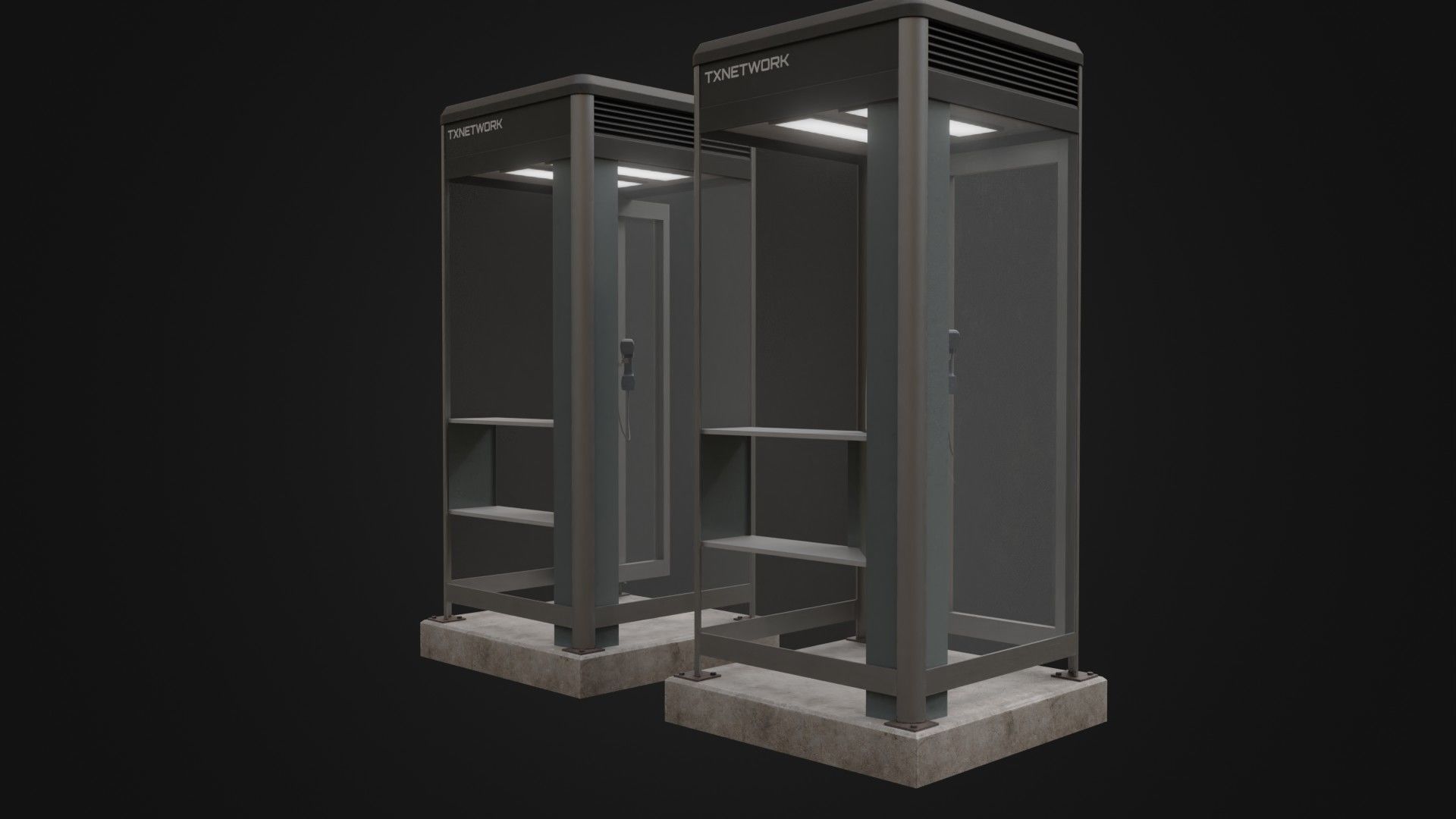 3D model Japanese Phone box public telephone VR / AR / low-poly | CGTrader