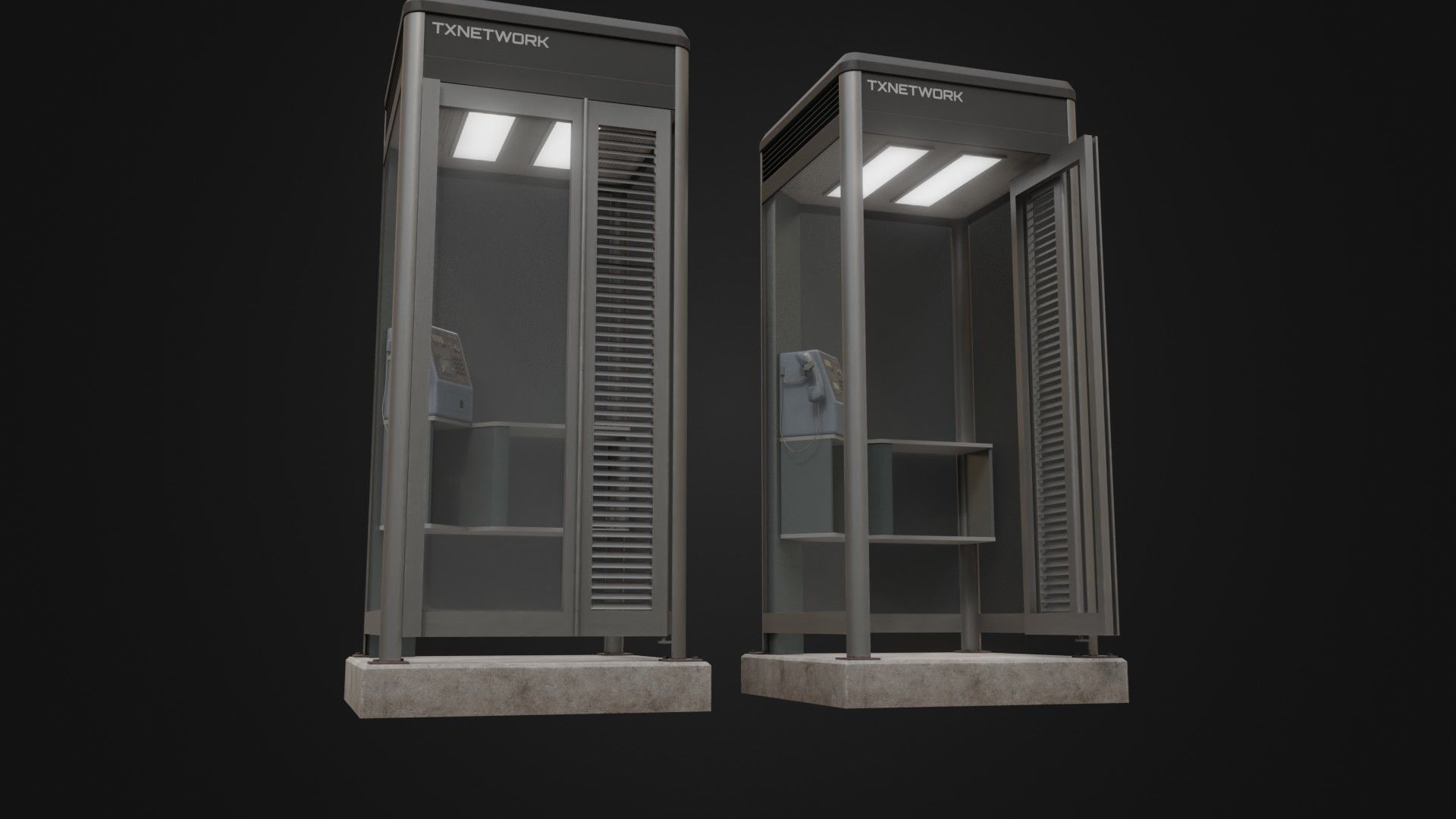 3D model Japanese Phone box public telephone VR / AR / low-poly | CGTrader