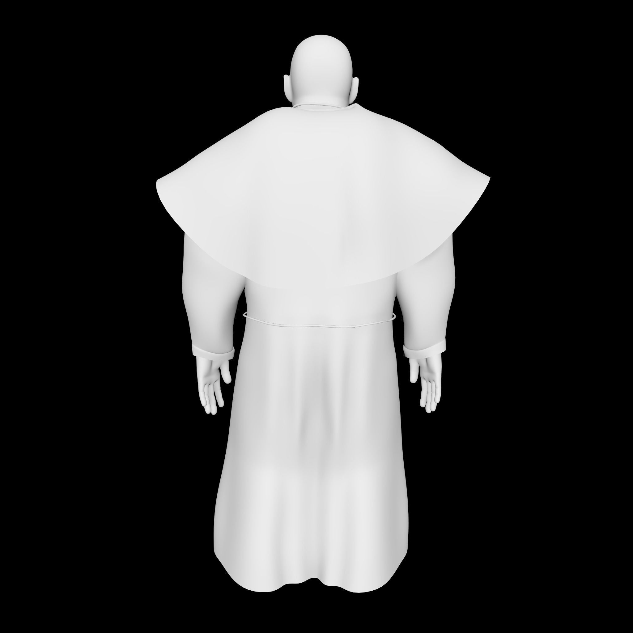 Medieval Monk 3D model animated rigged | CGTrader