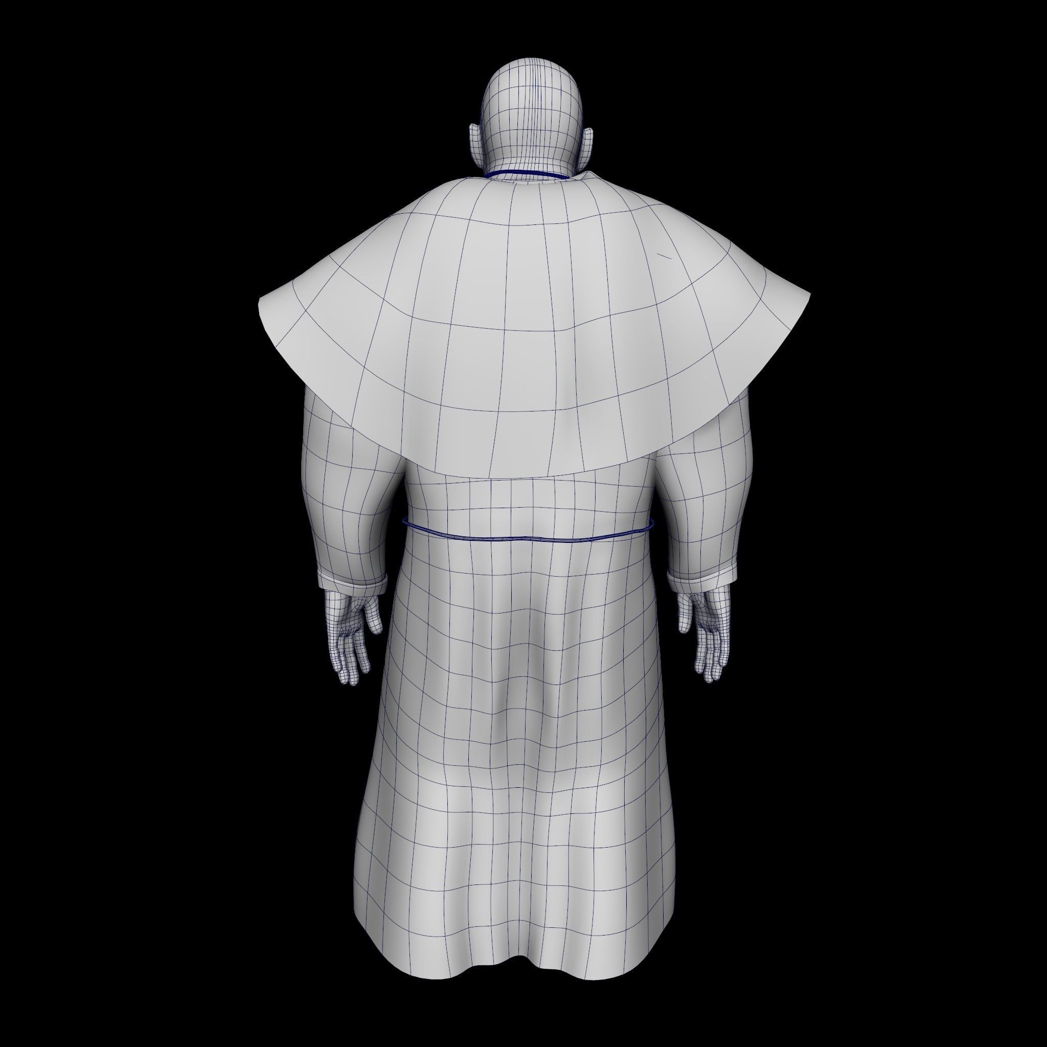 Medieval Monk 3D model animated rigged | CGTrader