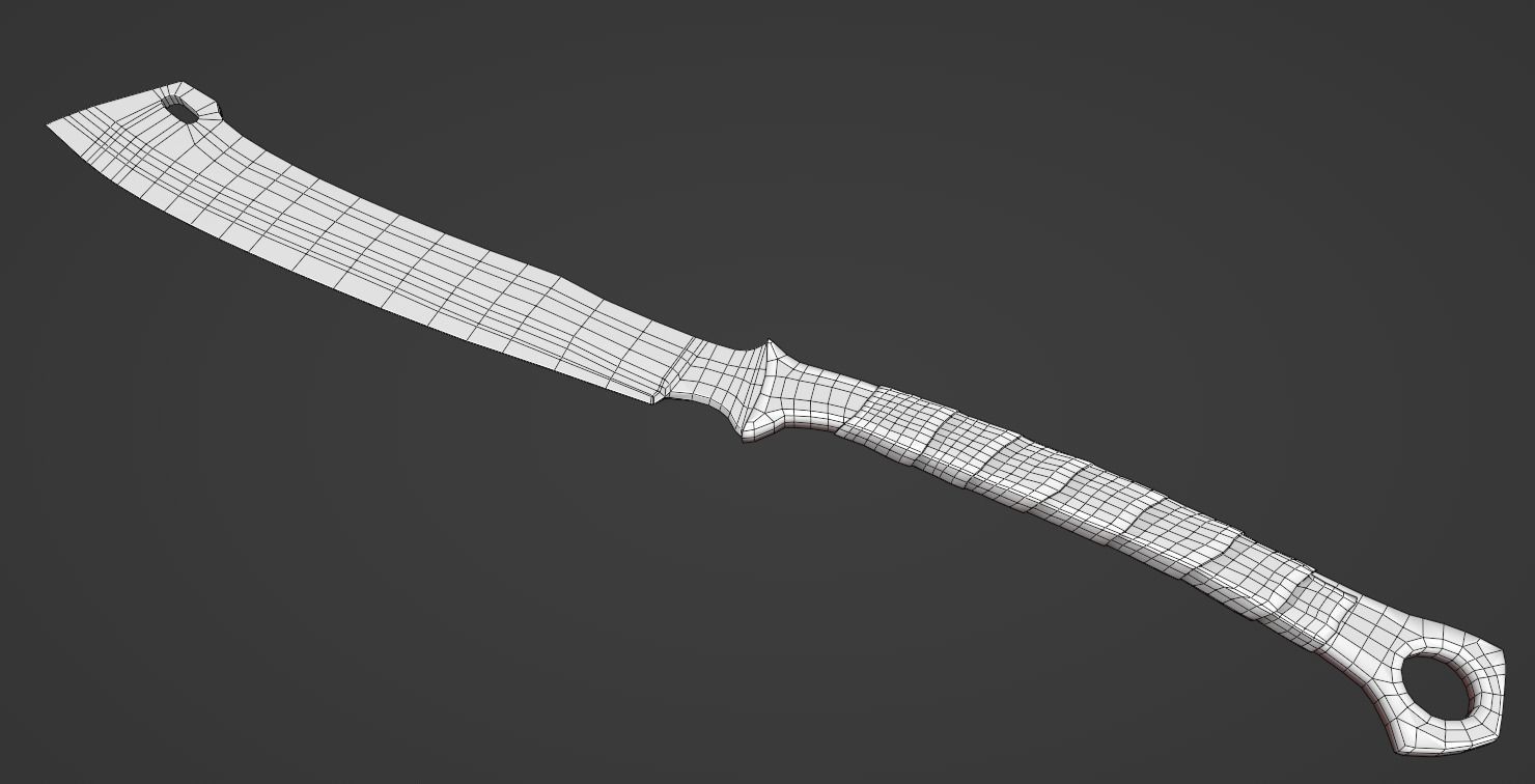 3D model Big metal cleaver knife LowPoly VR / AR / low-poly | CGTrader