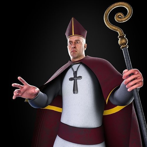 Priest Teodomiro 3D model animated rigged | CGTrader