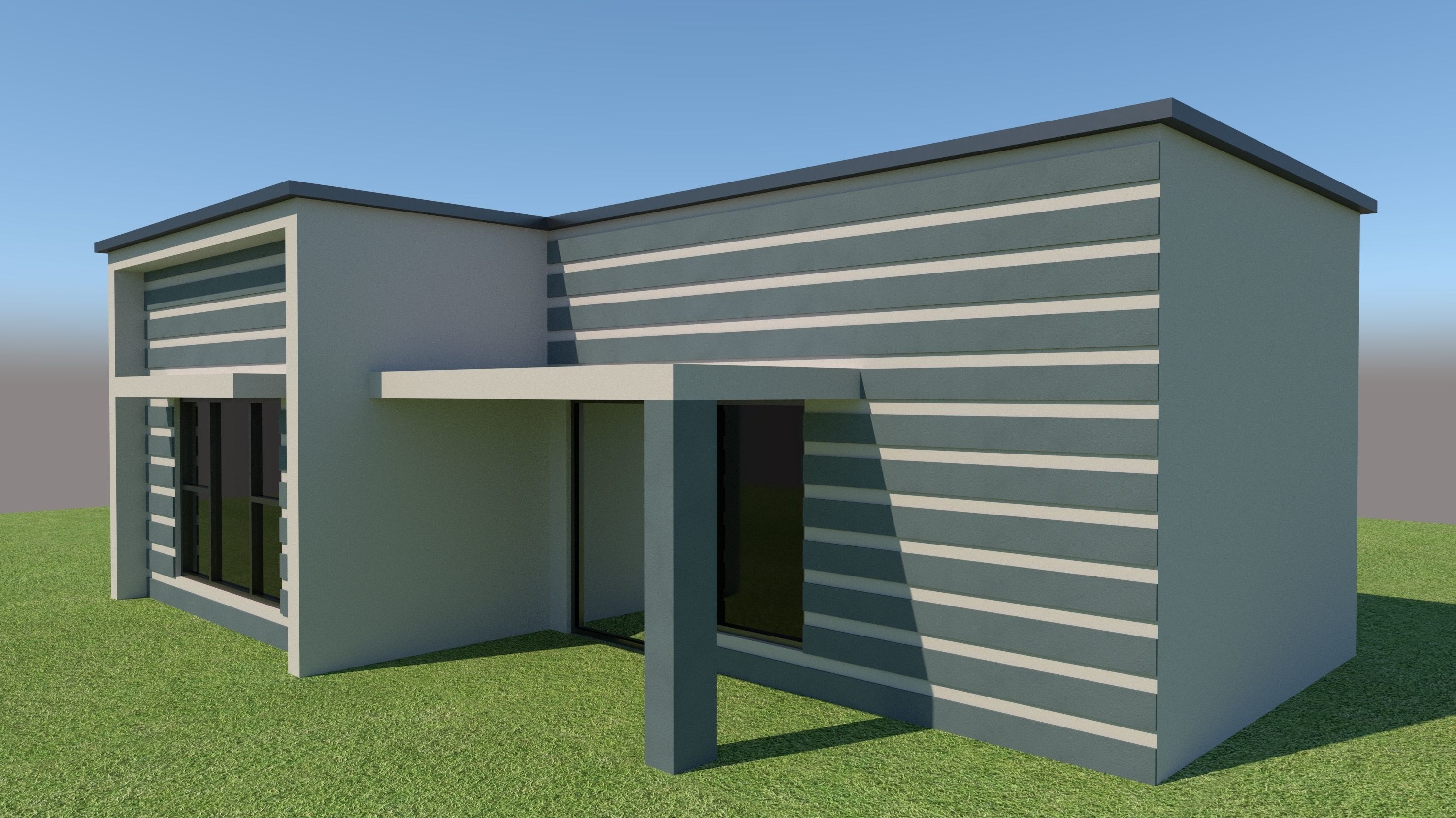 Modern Small House Design 3D model | CGTrader