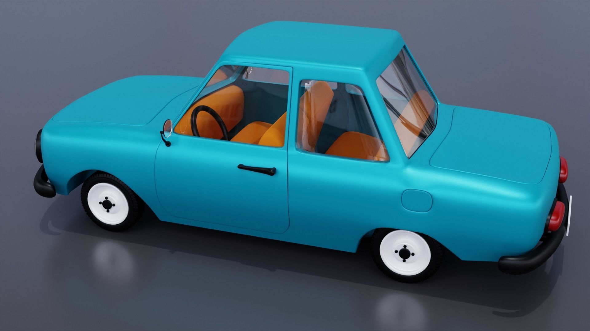 cartoon car free 3D model | CGTrader