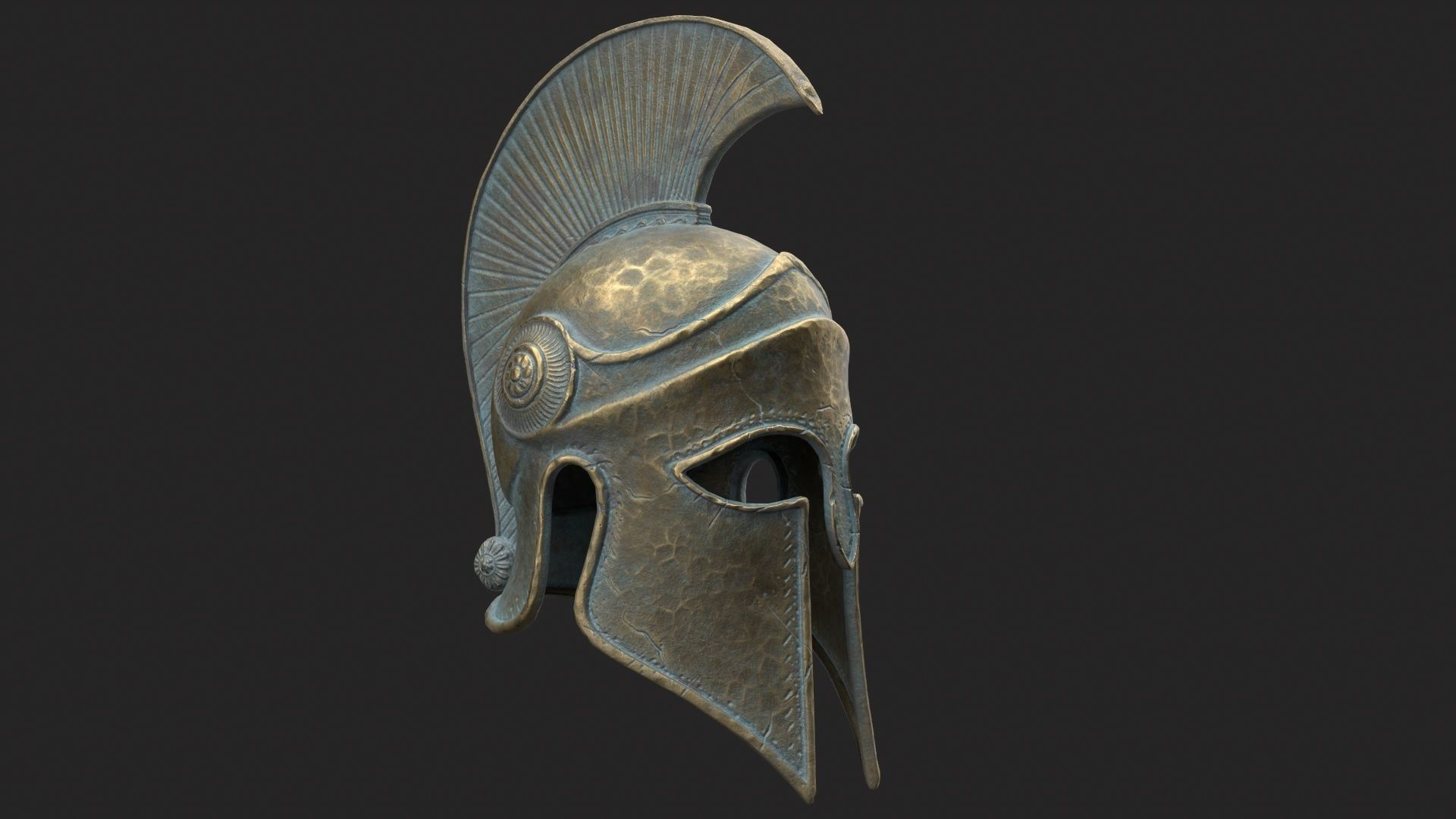 3D model Ancient Greek Helmet design by Lilia Koleva-Bardarova VR / AR ...