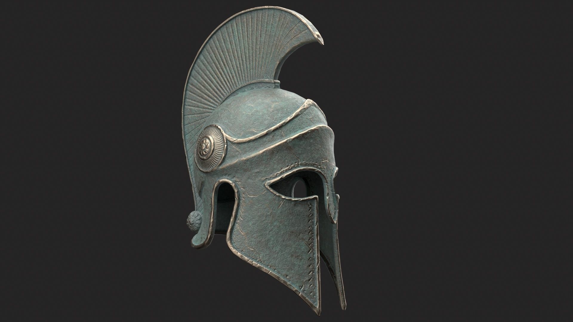 3D model Ancient Greek Helmet design by Lilia Koleva-Bardarova VR / AR ...