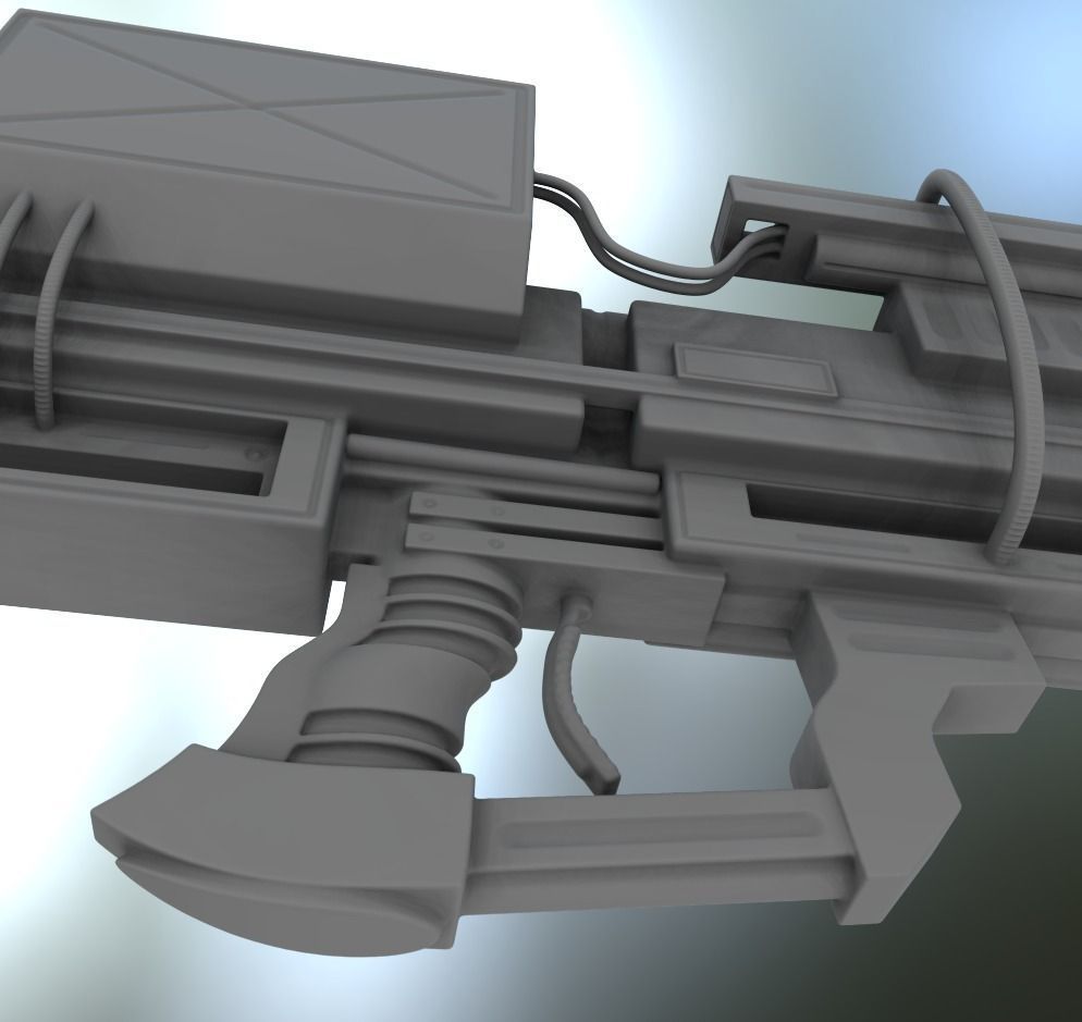 Heavy Blaster Gun High Poly 3D model | CGTrader