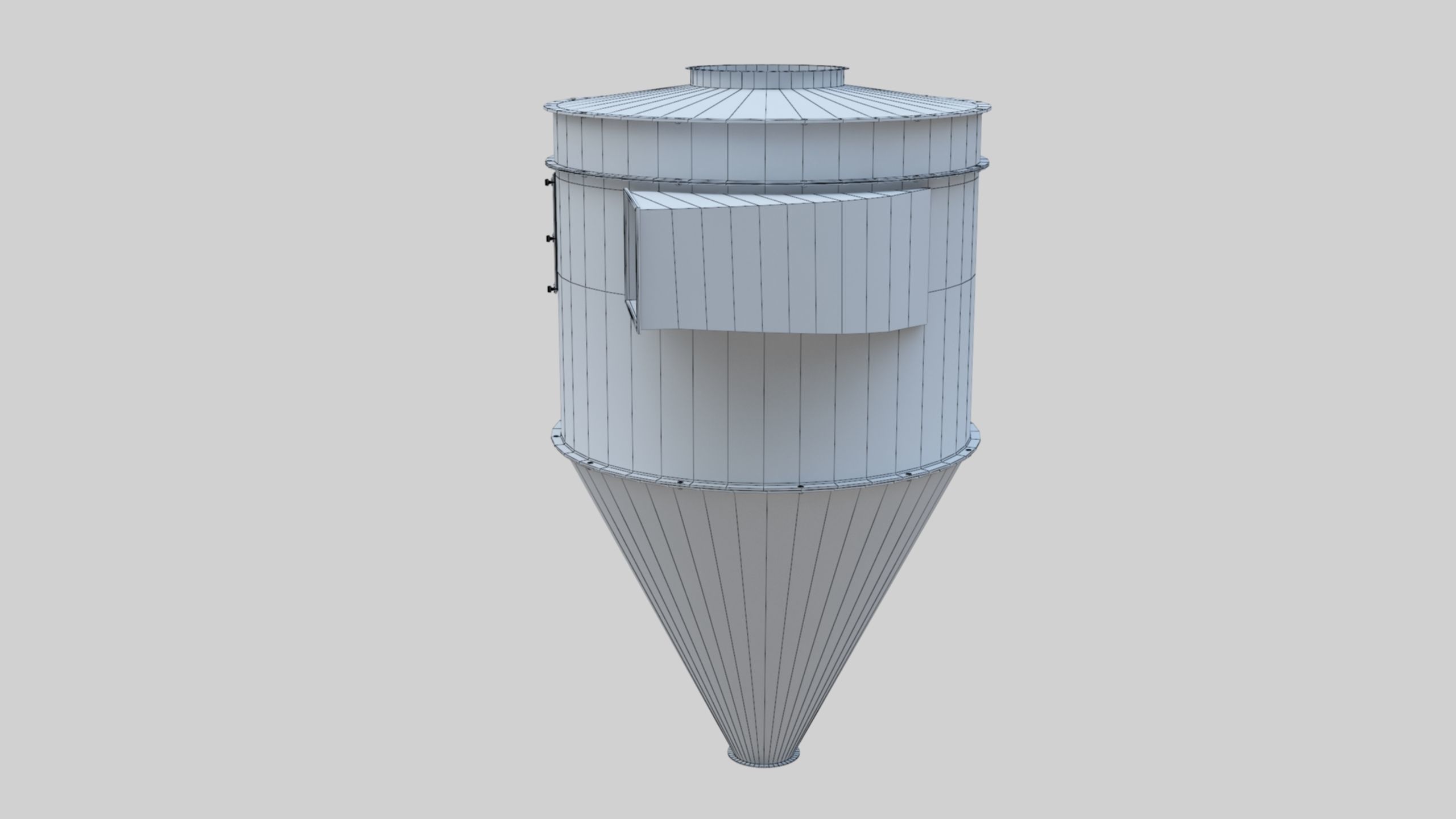 3D model Dust Cyclone - Wheat Grain Flour Milling Machine VR / AR / low ...