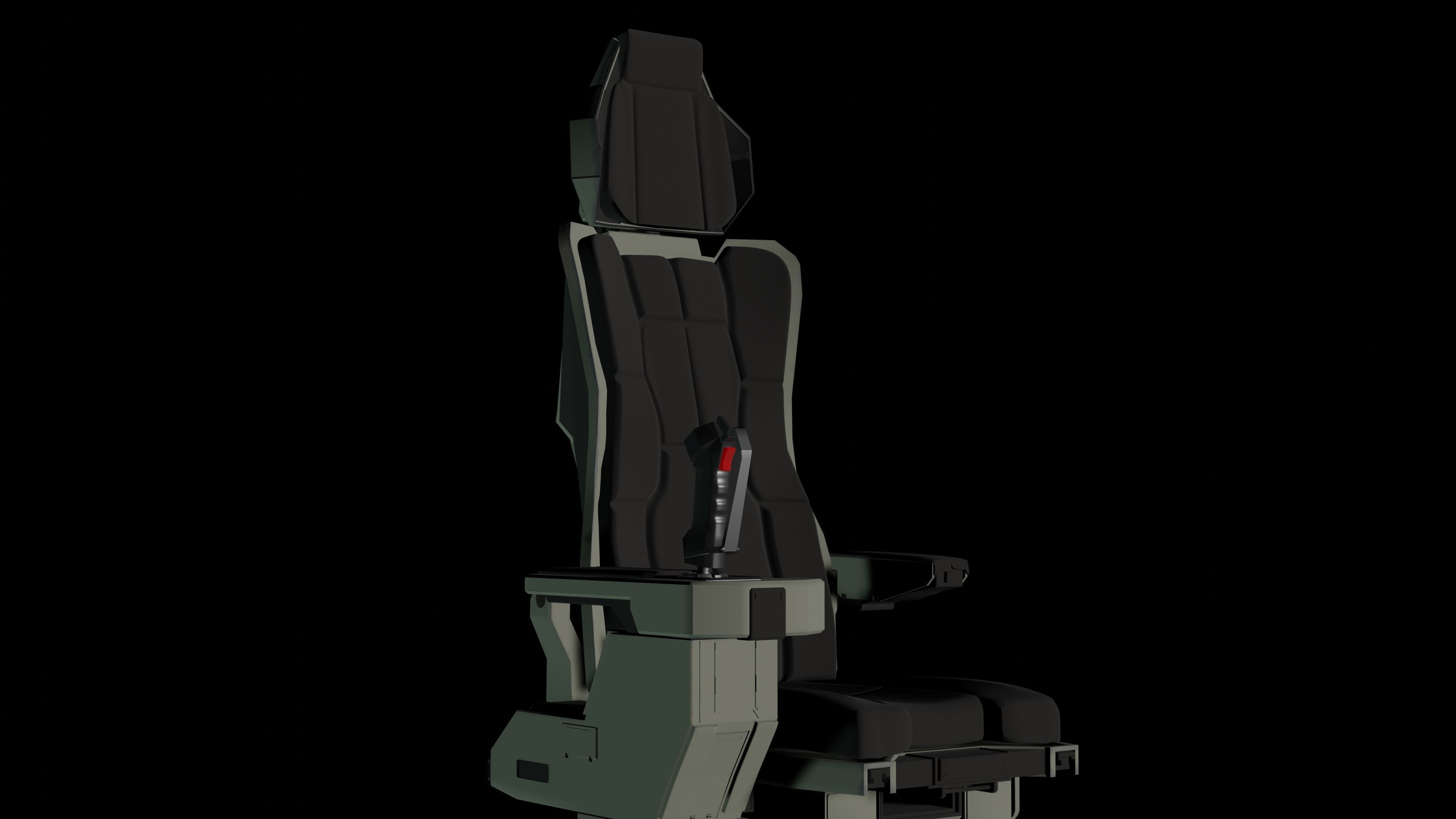 Sci-Fi Pilot-Command Chair 3D model rigged | CGTrader