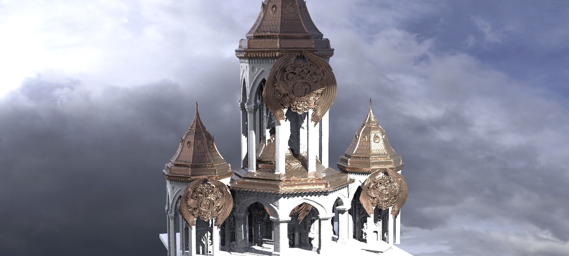 Steampunk Medieval Tower 2 Towers 3D model | CGTrader
