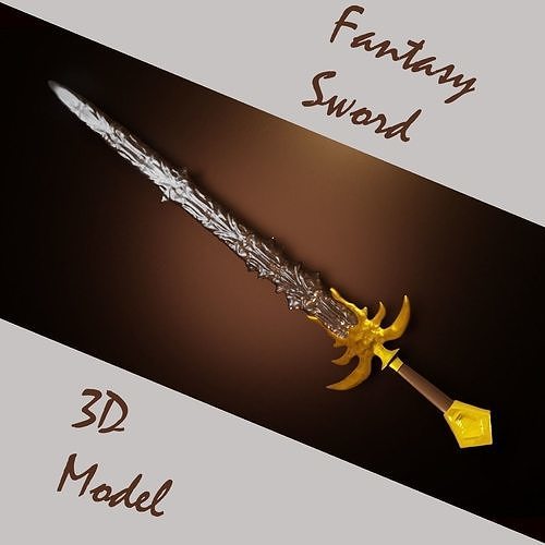 Fantasy sword 3D model | CGTrader