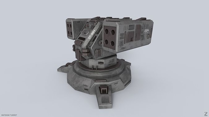 3D model Defense turret VR / AR / low-poly | CGTrader