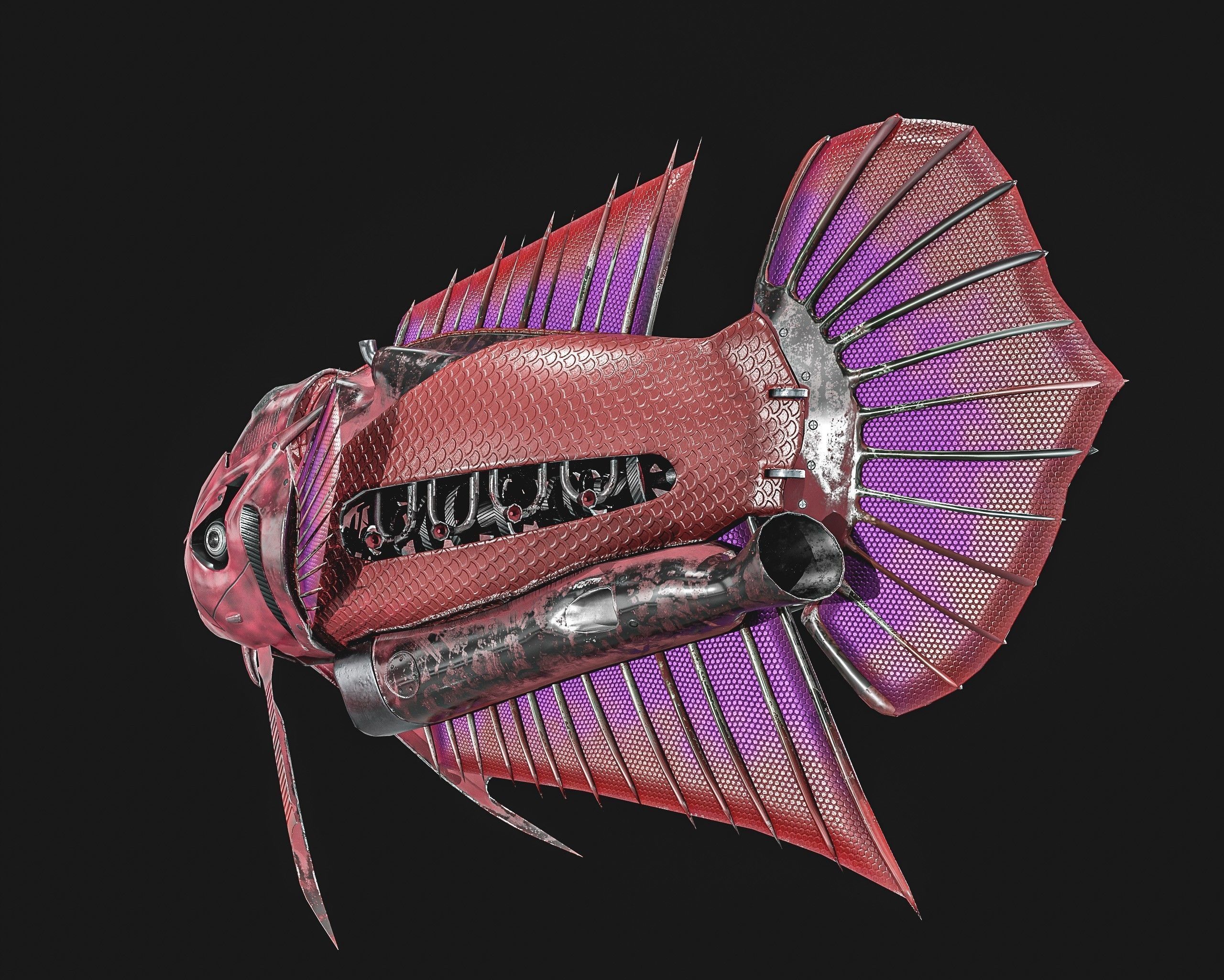 3D model Sci-fi Robot Fish Pack VR / AR / low-poly | CGTrader