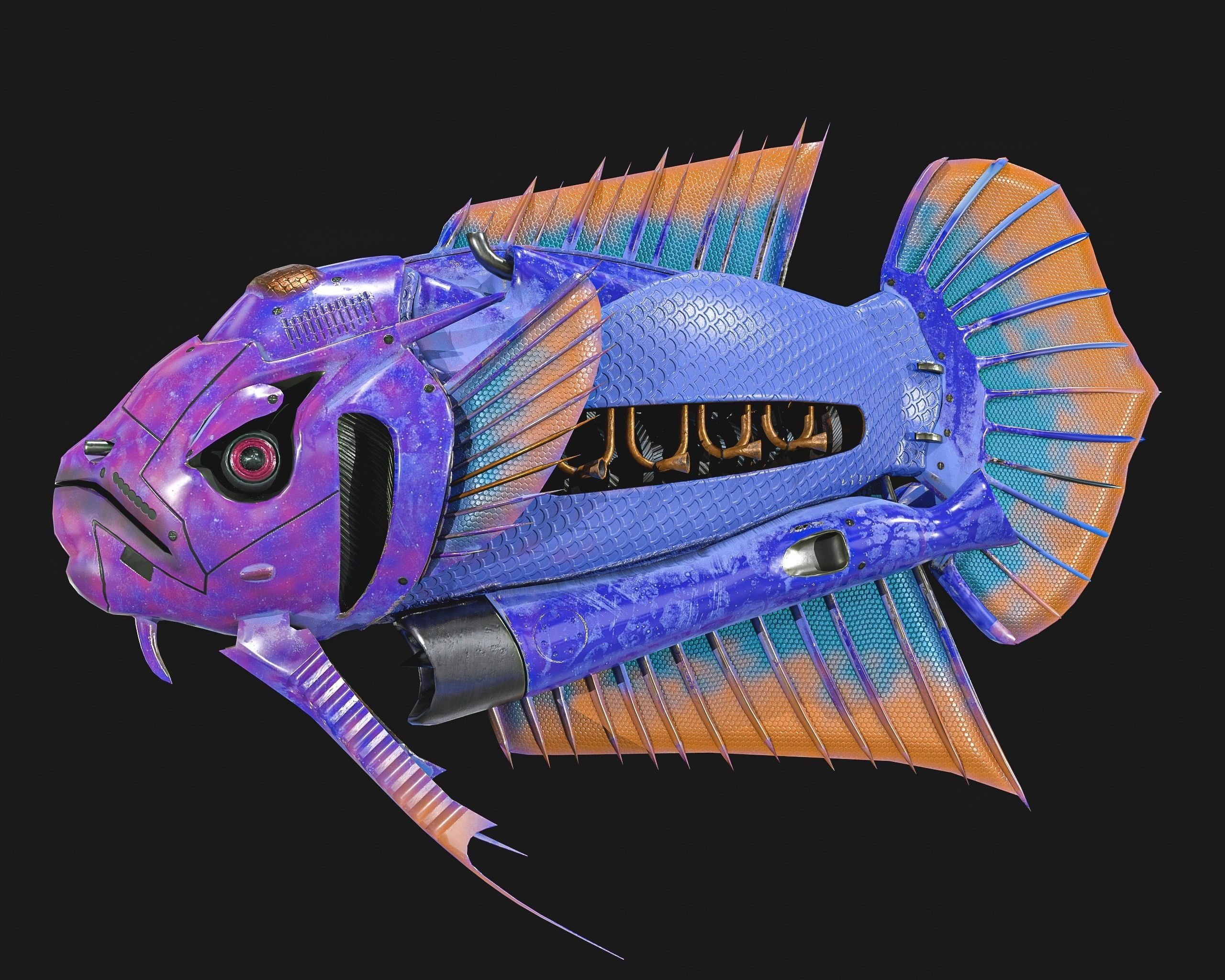 3D model Sci-fi Robot Fish Pack VR / AR / low-poly | CGTrader