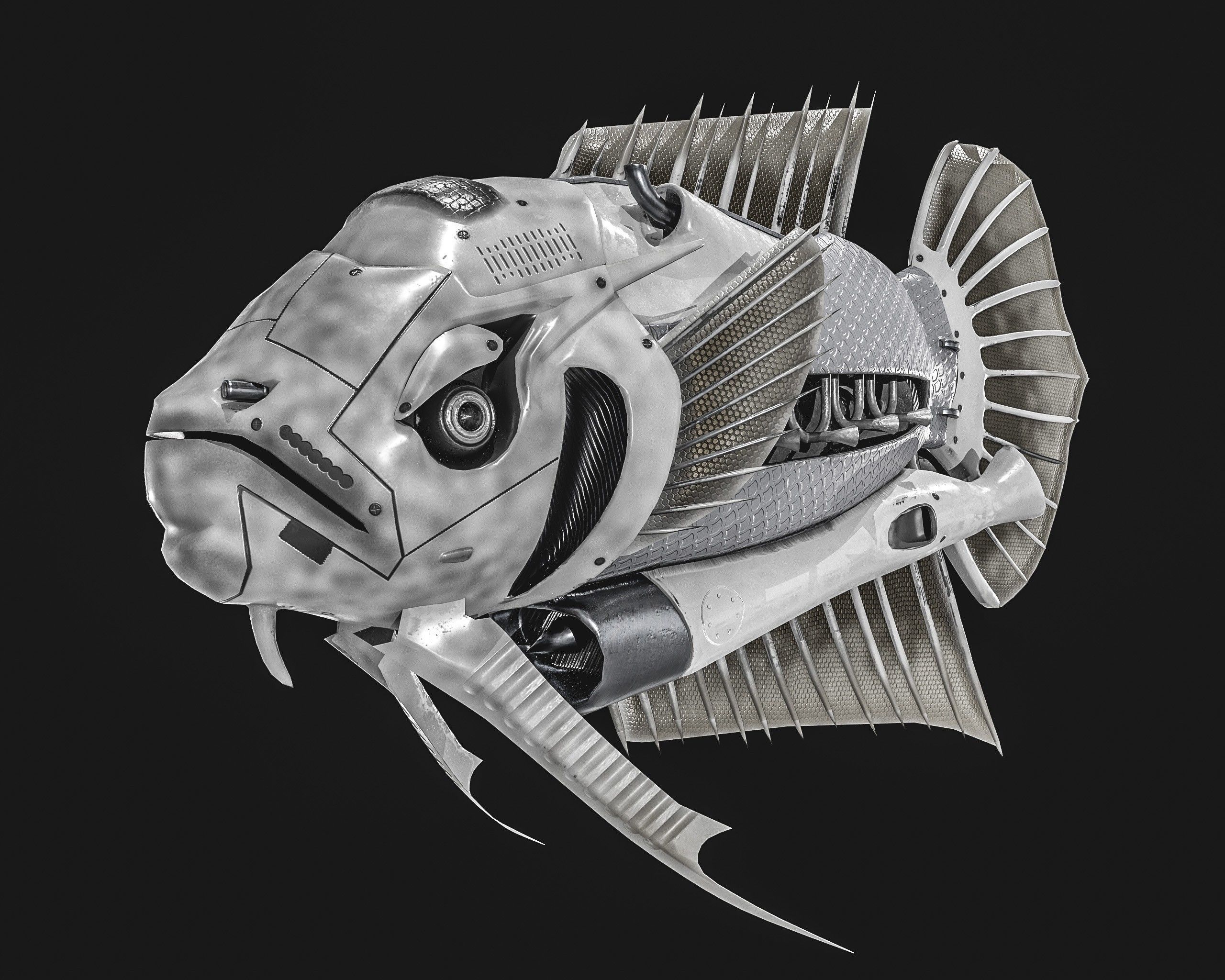 3D model Sci-fi Robot Fish Pack VR / AR / low-poly | CGTrader