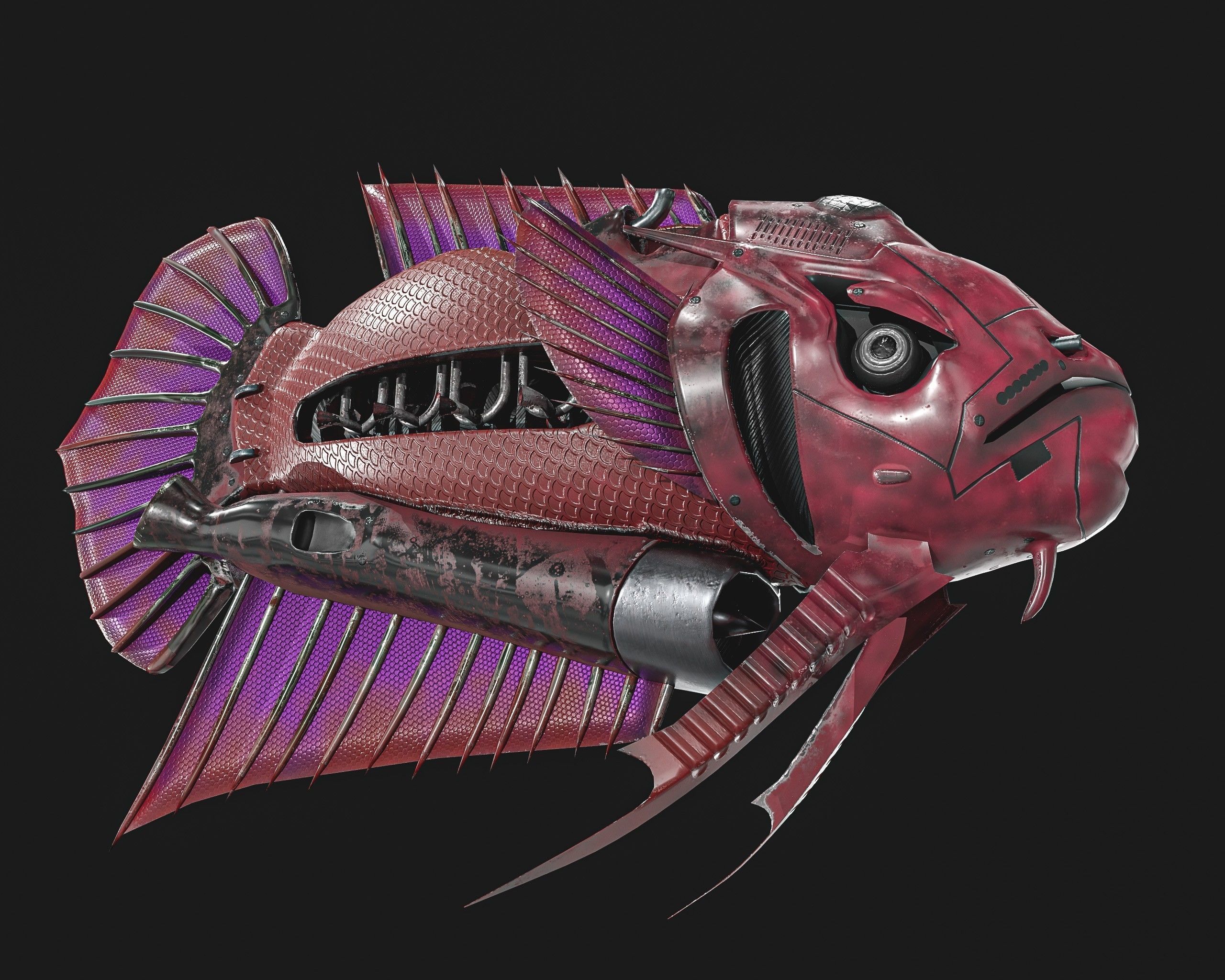 3D model Sci-fi Robot Fish Pack VR / AR / low-poly | CGTrader