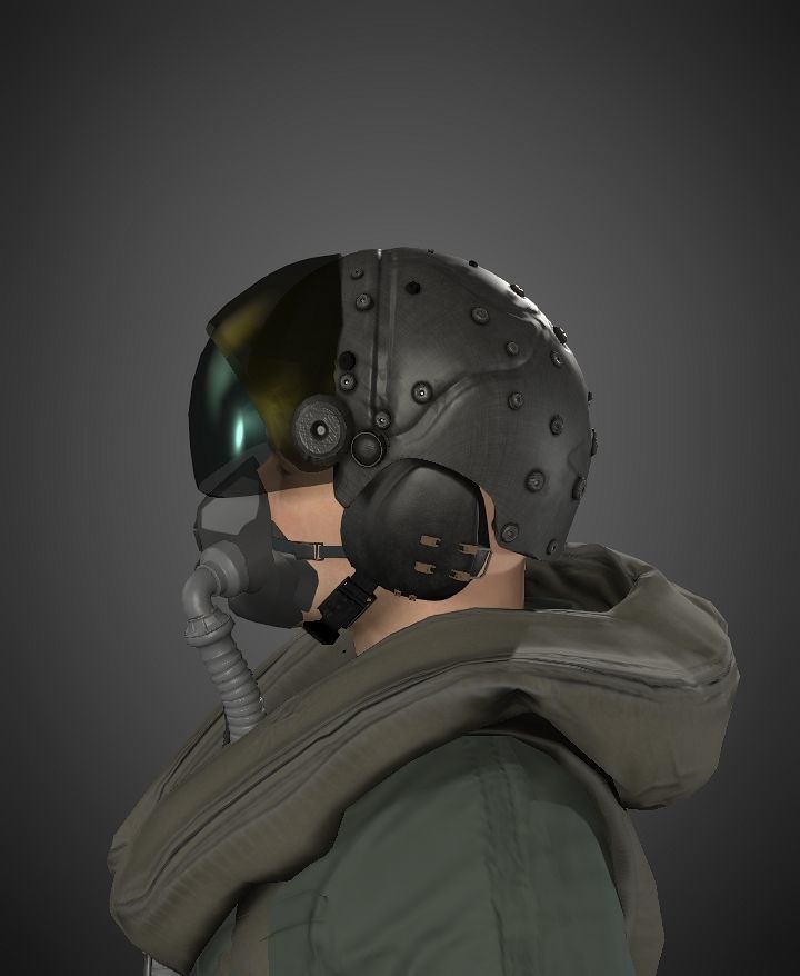 Jet fighter pilot F-35 suit 3D model rigged | CGTrader