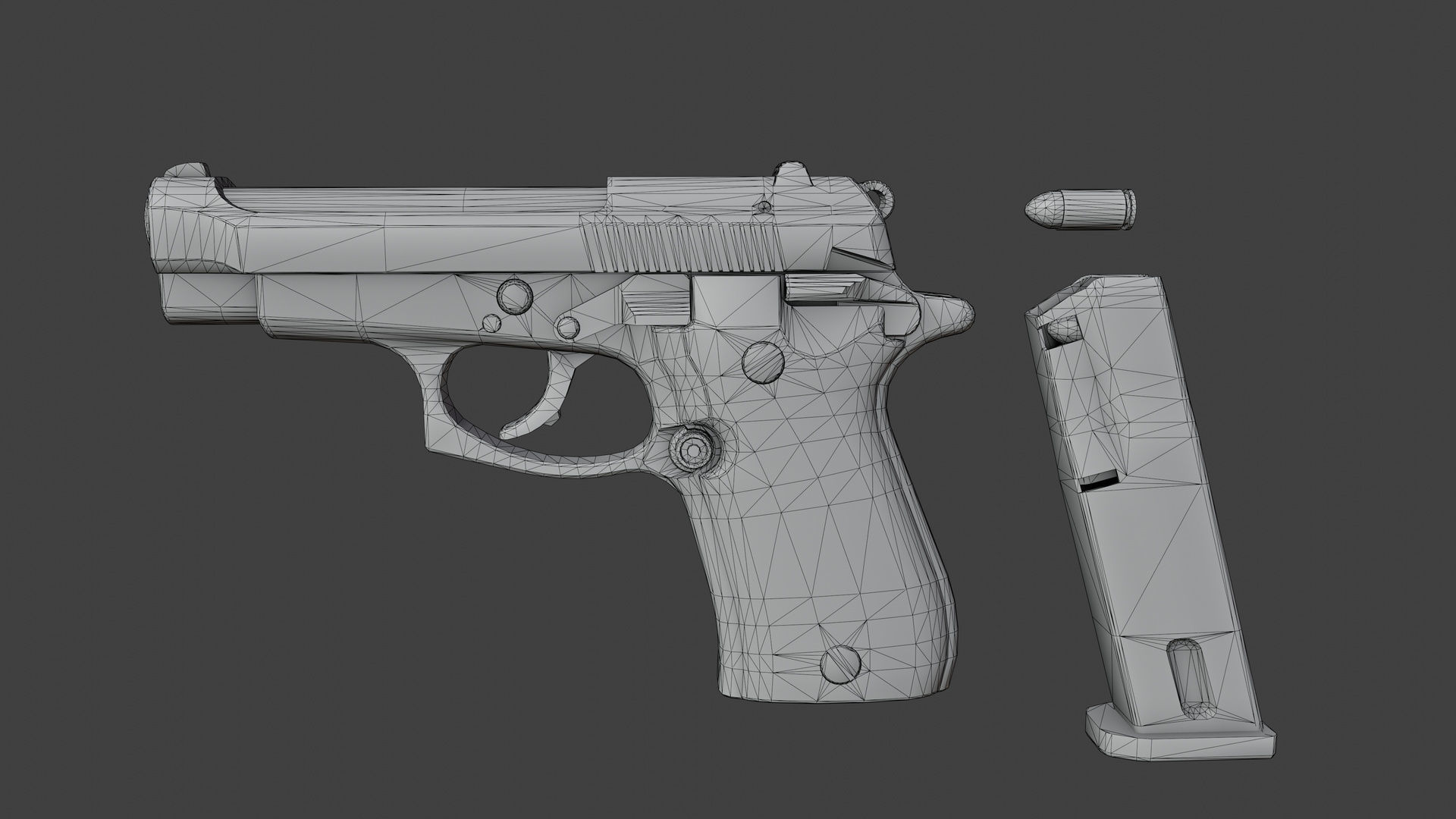 3D model Beretta 84fs Cheetah VR / AR / low-poly | CGTrader
