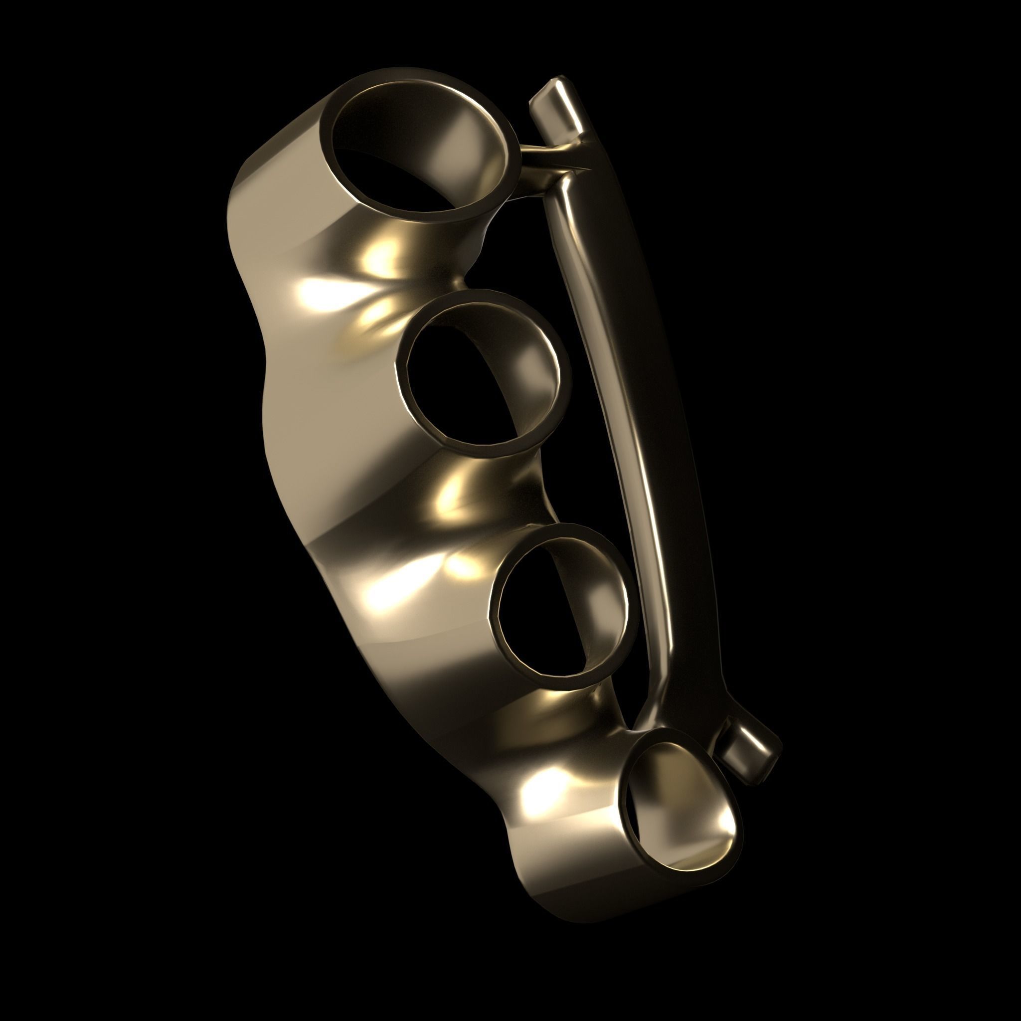 Golden Brass Knuckles hand weapon 3D model | CGTrader