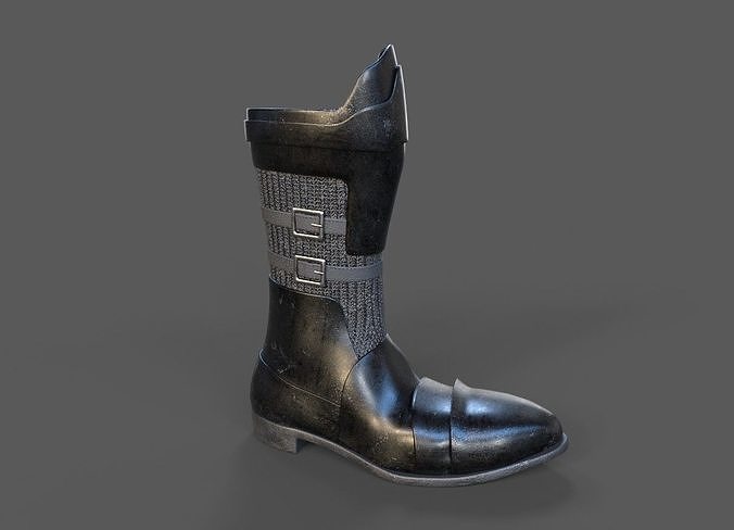 3D model Black steel knight mediaval boots VR / AR / low-poly | CGTrader
