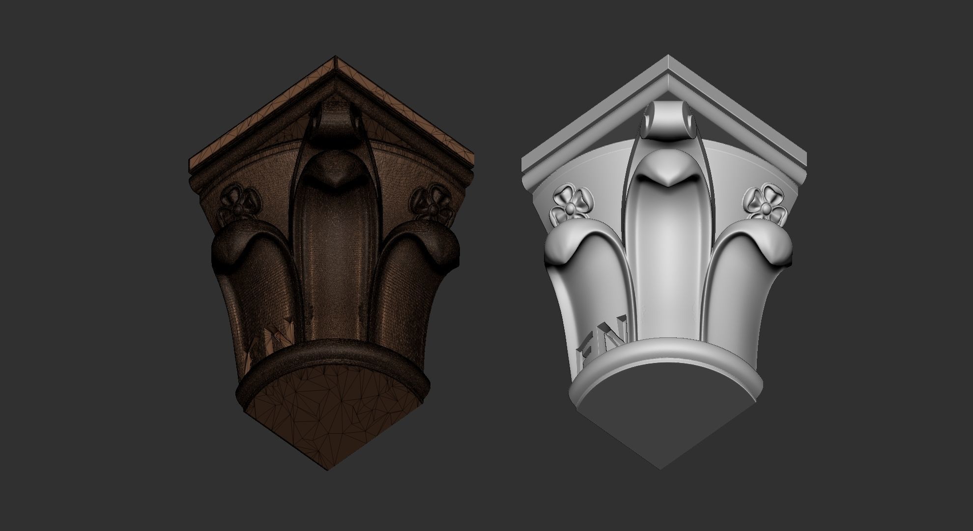 9 Romanic and Gothic capitals 3D model FREE SAMPLE free 3D model | CGTrader