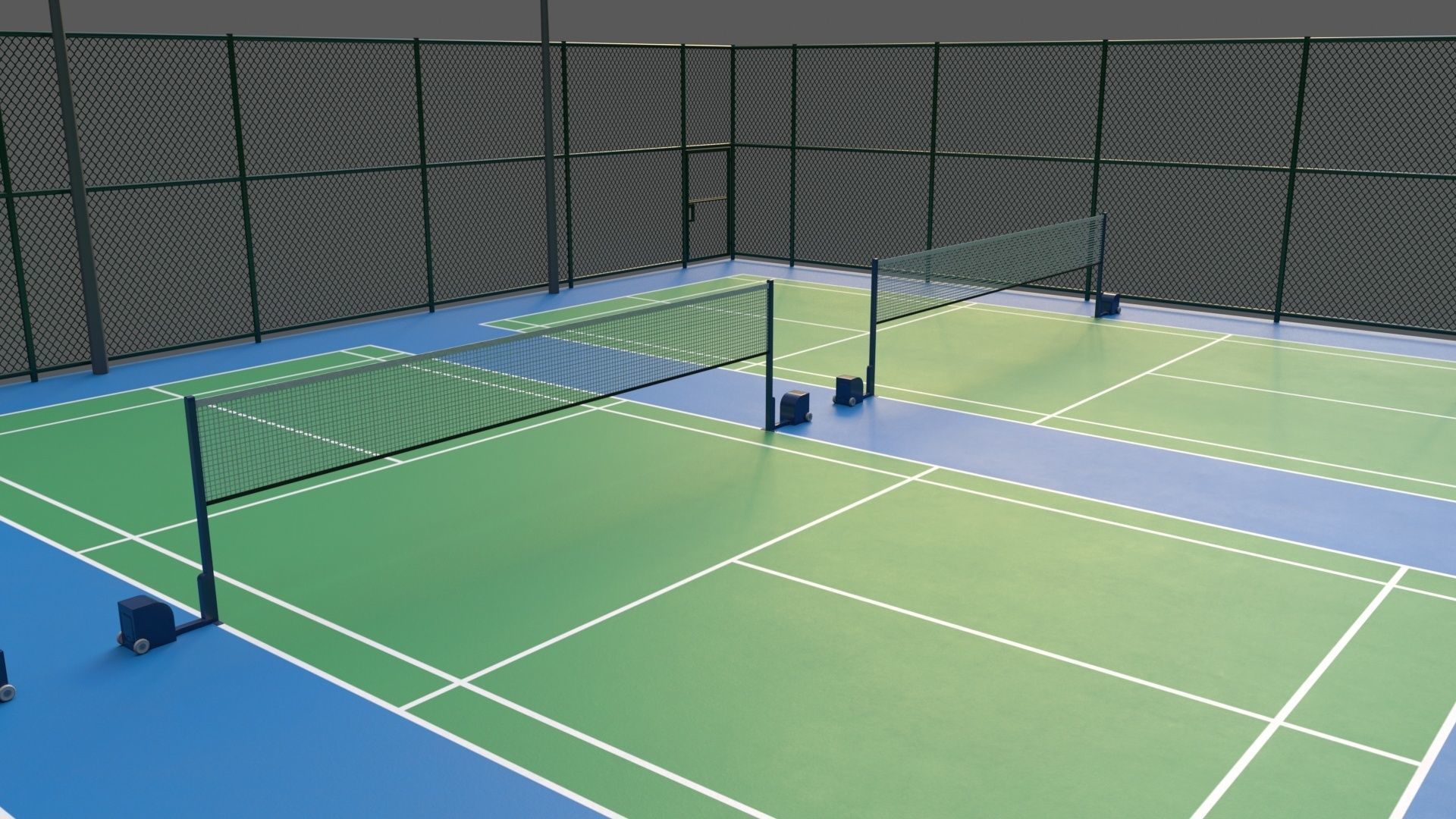 3D model PBR Outdoor Multi Modular Sports Game Court VR / AR / low-poly ...