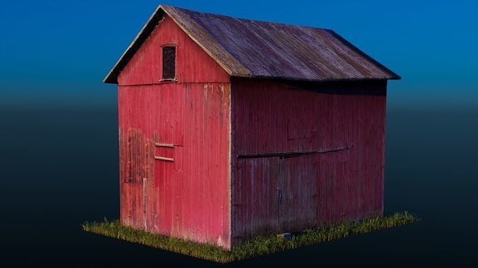 3D model Old Red Barn VR / AR / low-poly | CGTrader