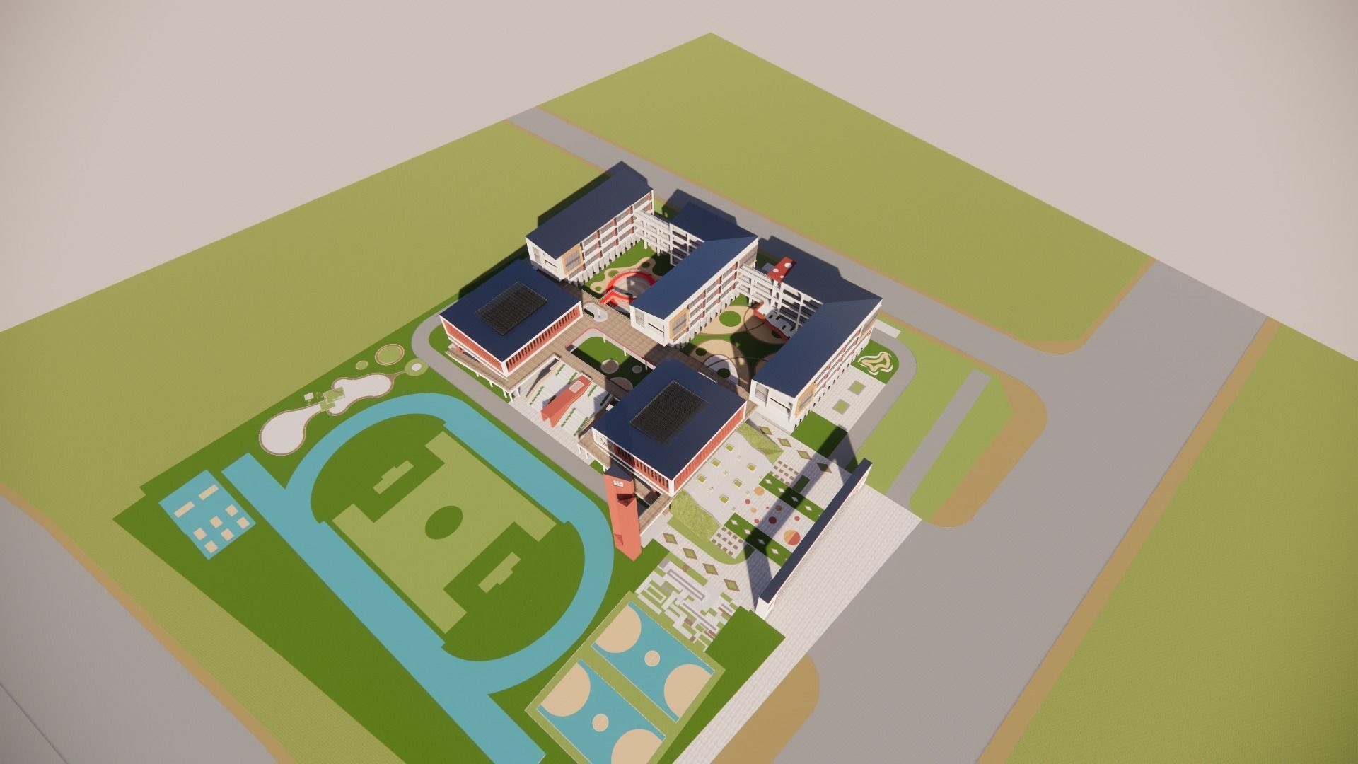 ACADEMY-primary school design 3D model | CGTrader