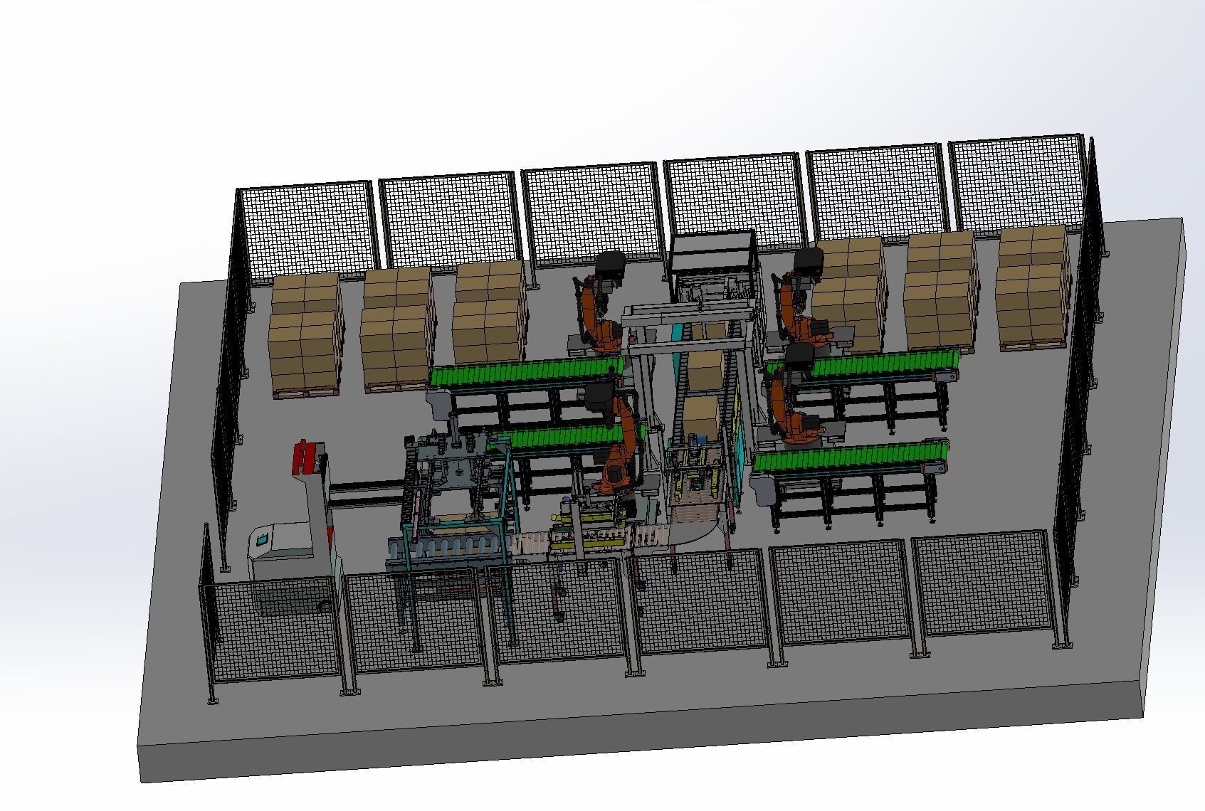Carton production line 3D model | CGTrader