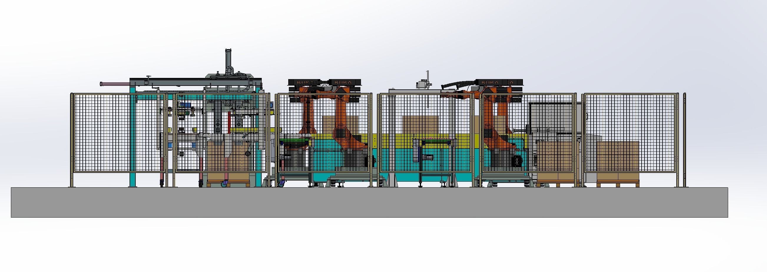 Carton production line 3D model | CGTrader
