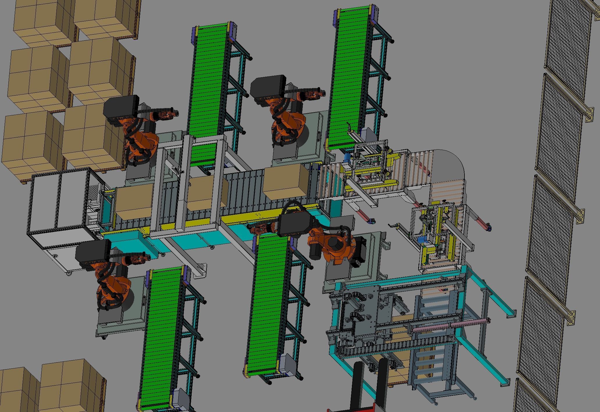 Carton production line 3D model | CGTrader