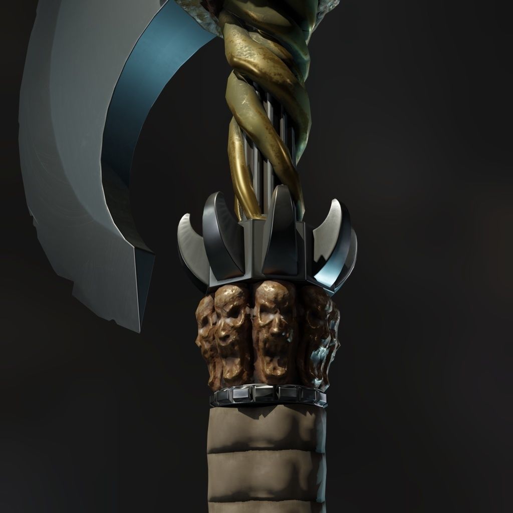 3D model Eldritch Axe VR / AR / low-poly | CGTrader