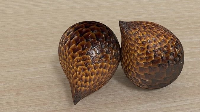 snakefruit two spheres 3D model | CGTrader