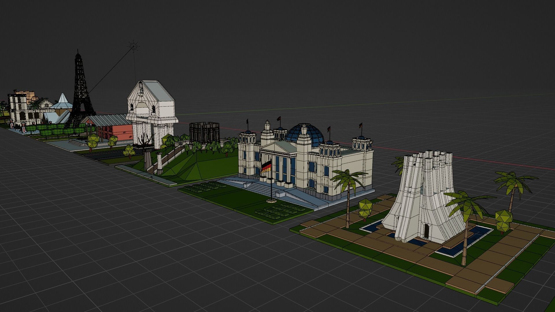 3D model Landmarks of the world E to G VR / AR / low-poly | CGTrader