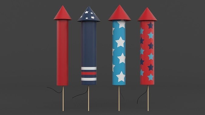 Firework Rockets 3D model | CGTrader