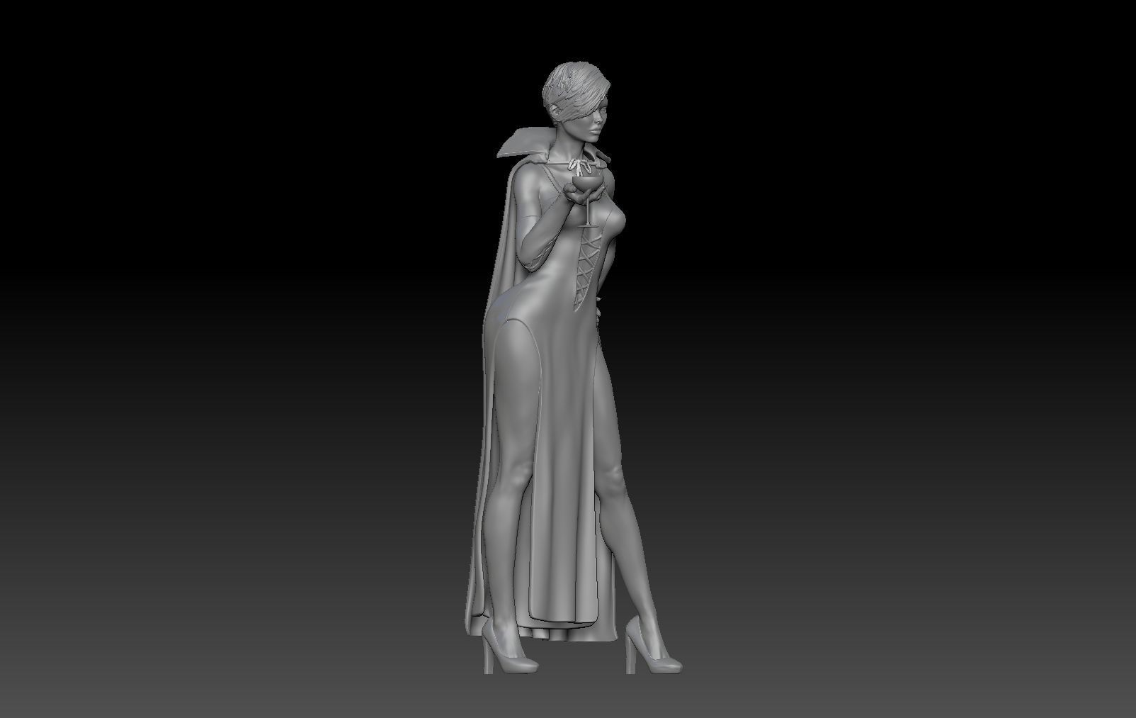 VAMPIRE GIRL HALLOWEEN 3 3D model 3D printable | CGTrader