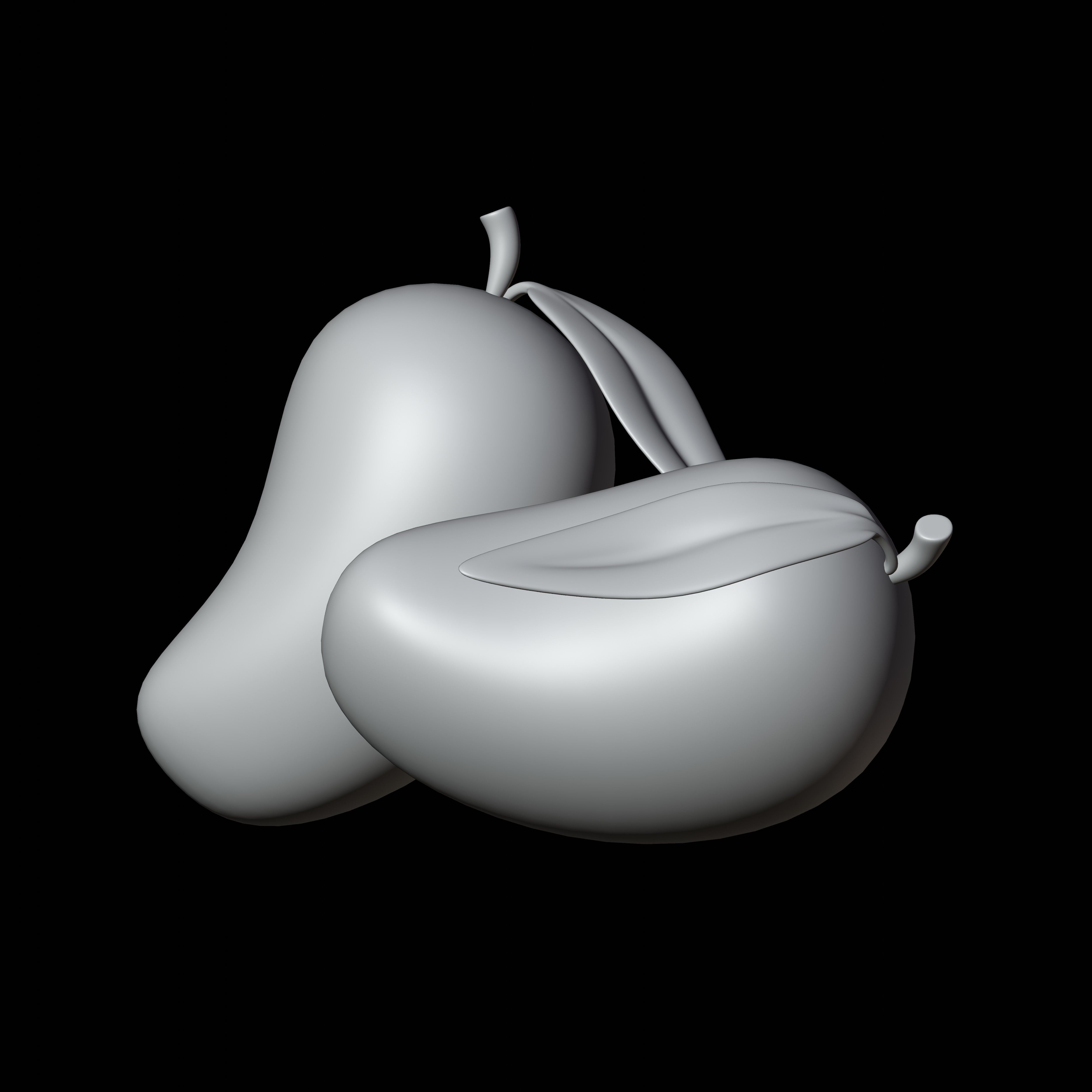 3D model mango lowpoly illustration cute style VR / AR / low-poly ...