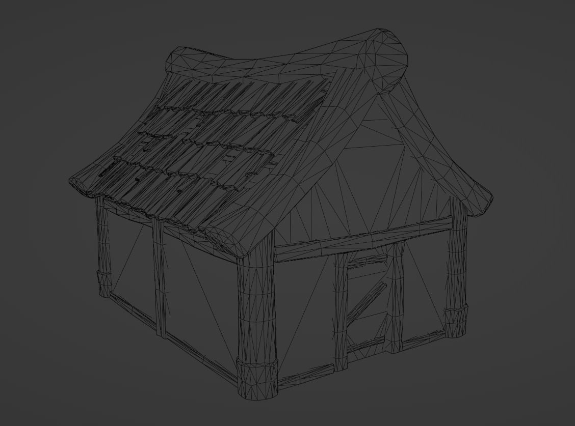 Stylized Wooden House free VR / AR / low-poly 3D model | CGTrader