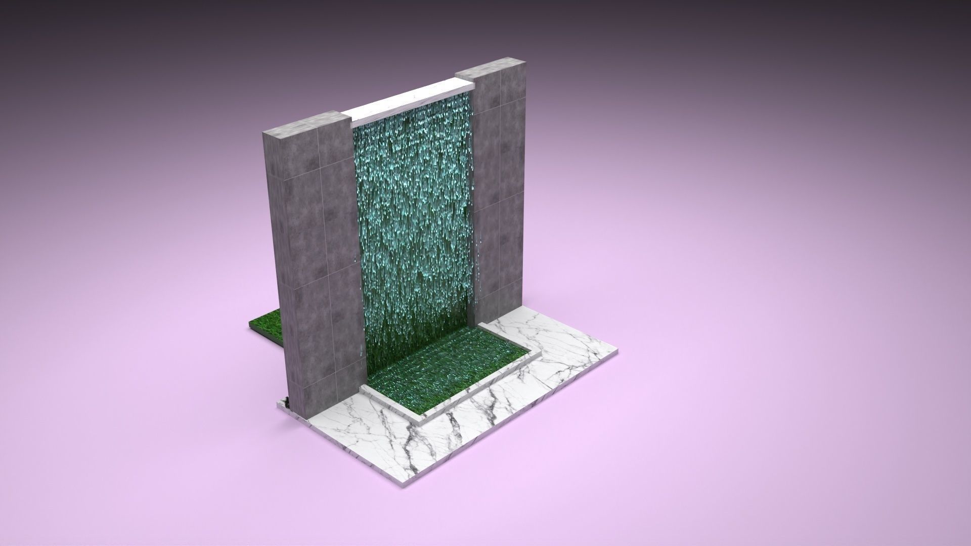 Home Waterfall 3D model animated | CGTrader