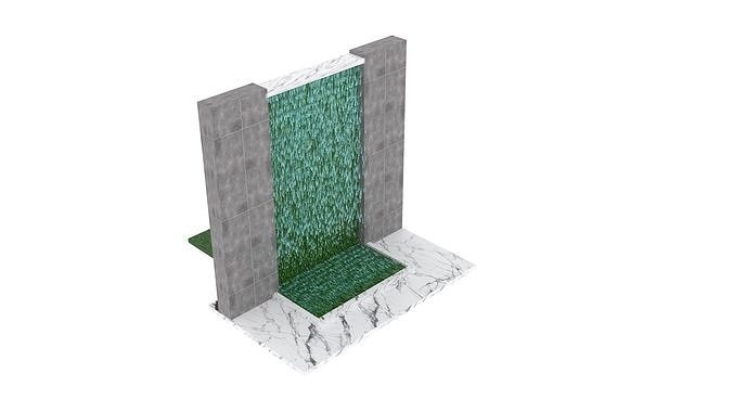 Home Waterfall 3D model animated | CGTrader