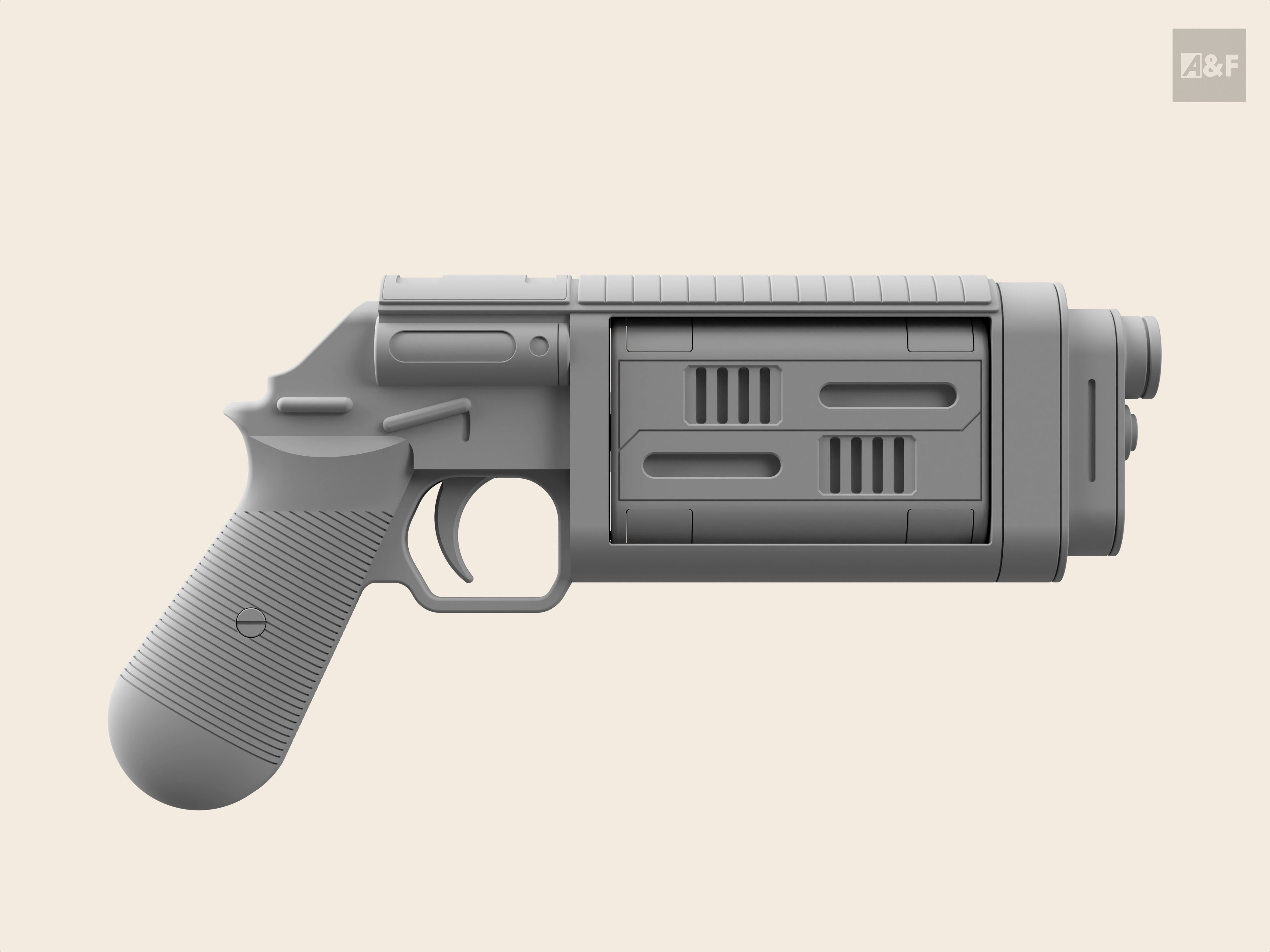 Cassian Andor Bryar Blaster Pistol free 3D model 3D printable | CGTrader