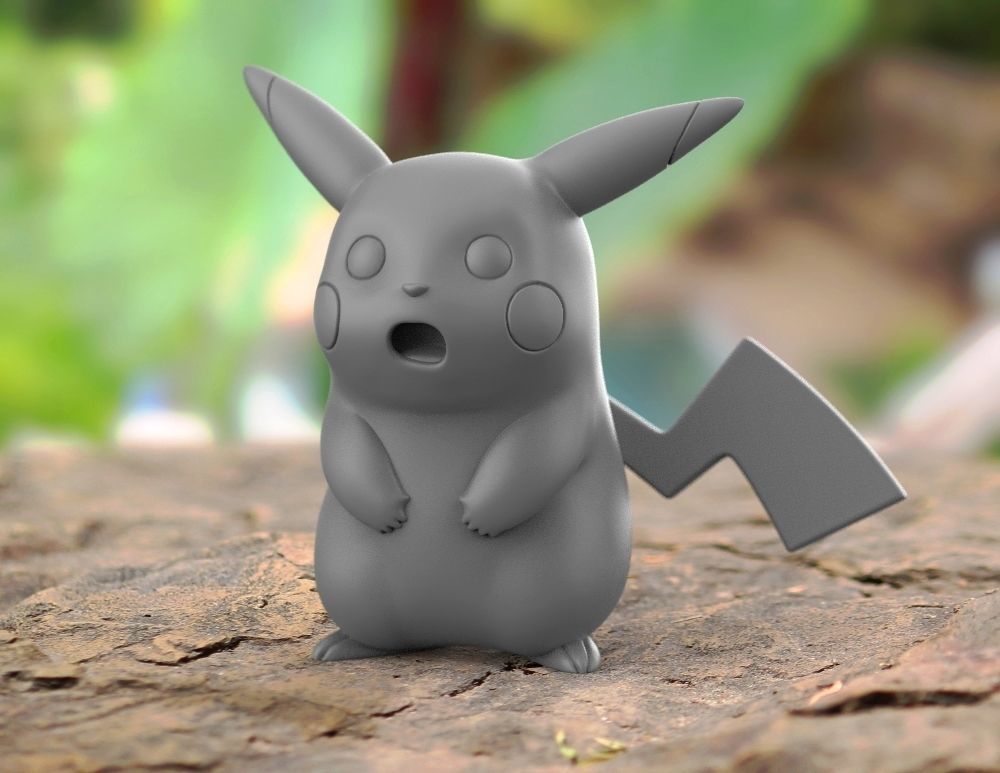 Pikachu Surprised Shocked for 3D printing 3D model 3D printable | CGTrader