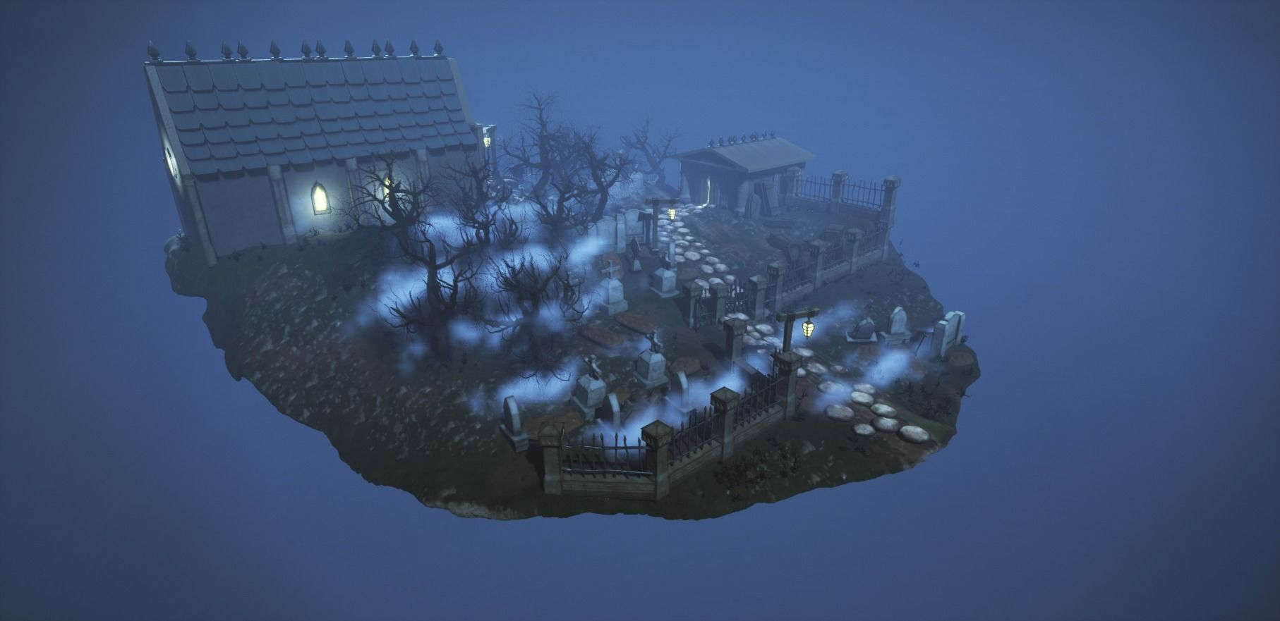 Stylized Graveyard Environment Modular Pack 3D model animated | CGTrader