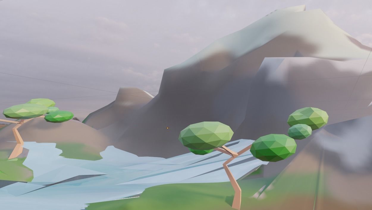 3D model Low polly floating island VR / AR / low-poly | CGTrader