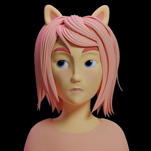 Girl Character 3d Model Cgtrader