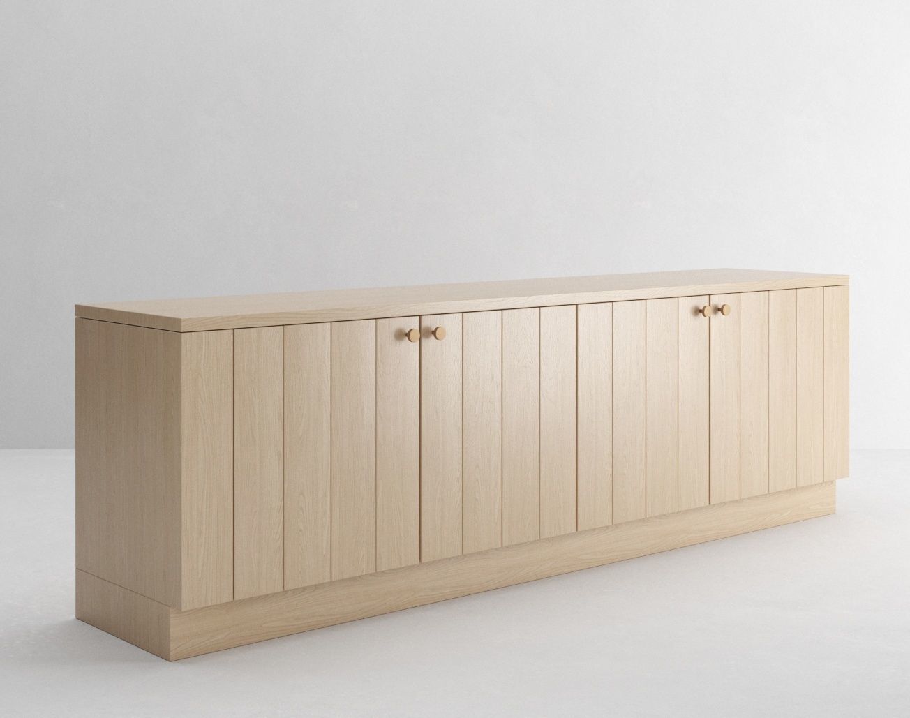 Console light oak wood 3D model | CGTrader