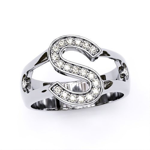 S-Letter Ring 3D model 3D printable | CGTrader