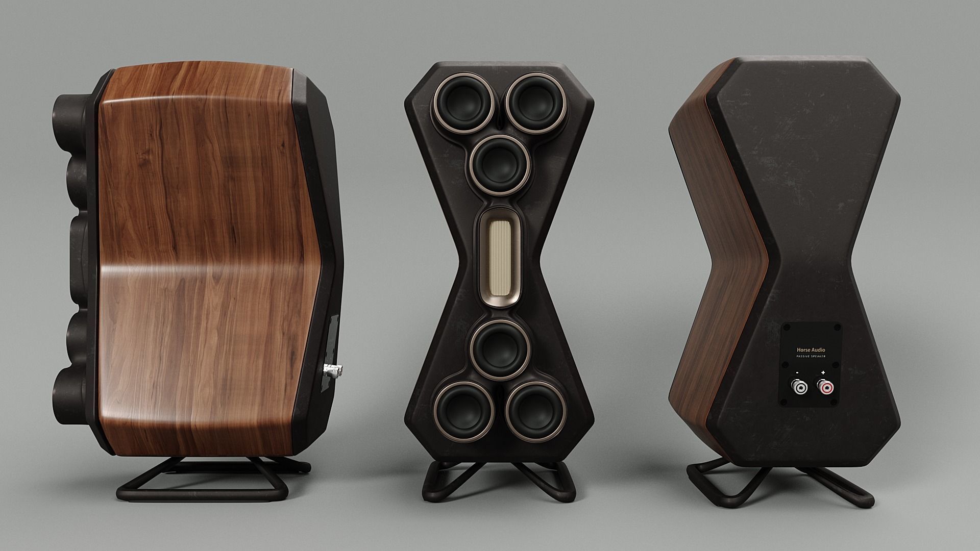 Audio Speaker Bookshelf 3D model | CGTrader